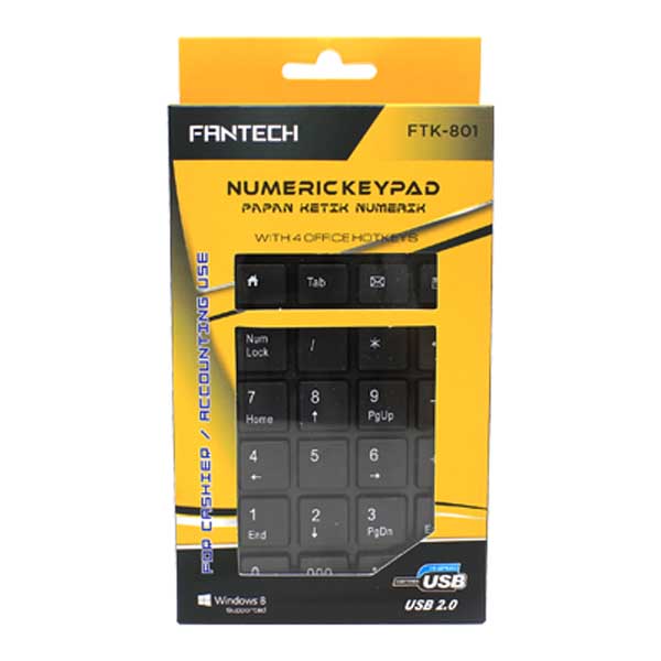 Fantech FTK-801 23 Keys USB Numeric Keypad Price in Bangladesh - ShopZ BD