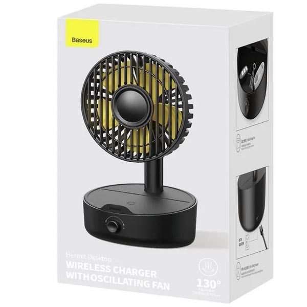 Baseus Hermit Desktop Wireless Charger with Oscillating Fan Price in ...