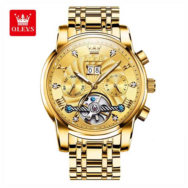OLEVS 9910 Mechanical Wrist watch Men Price in Bangladesh