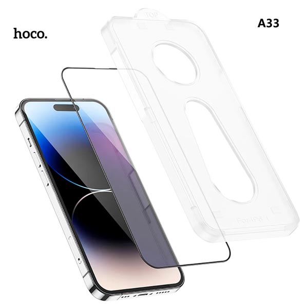 Hoco A33 Full Screen Cover HD Tempered Glass with Installation Tool for ...