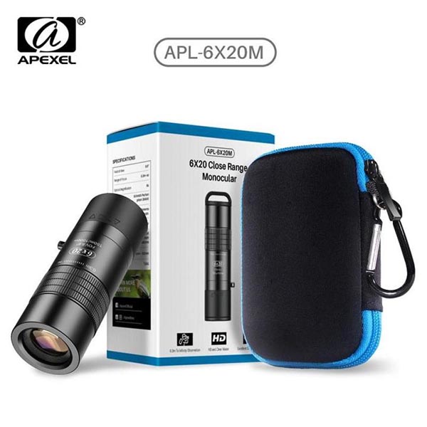 APEXEL 6X20M Monocular Telescope Zoom Lens Mobile Phone Camera Lens ...