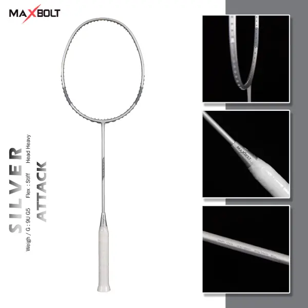 MAXBOLT SILVER-BADMINTON RACKET Price in Bangladesh - ShopZ BD