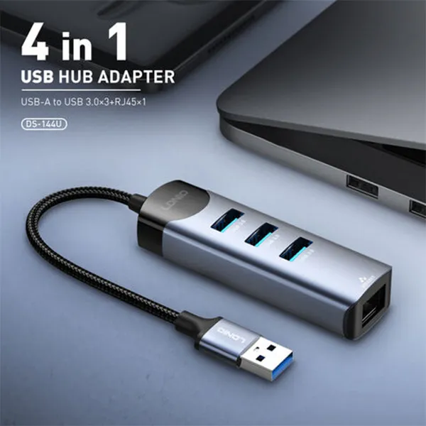 Ldnio DS-144U 4-in-1 USB Hub Adapter Price in Bangladesh - ShopZ BD